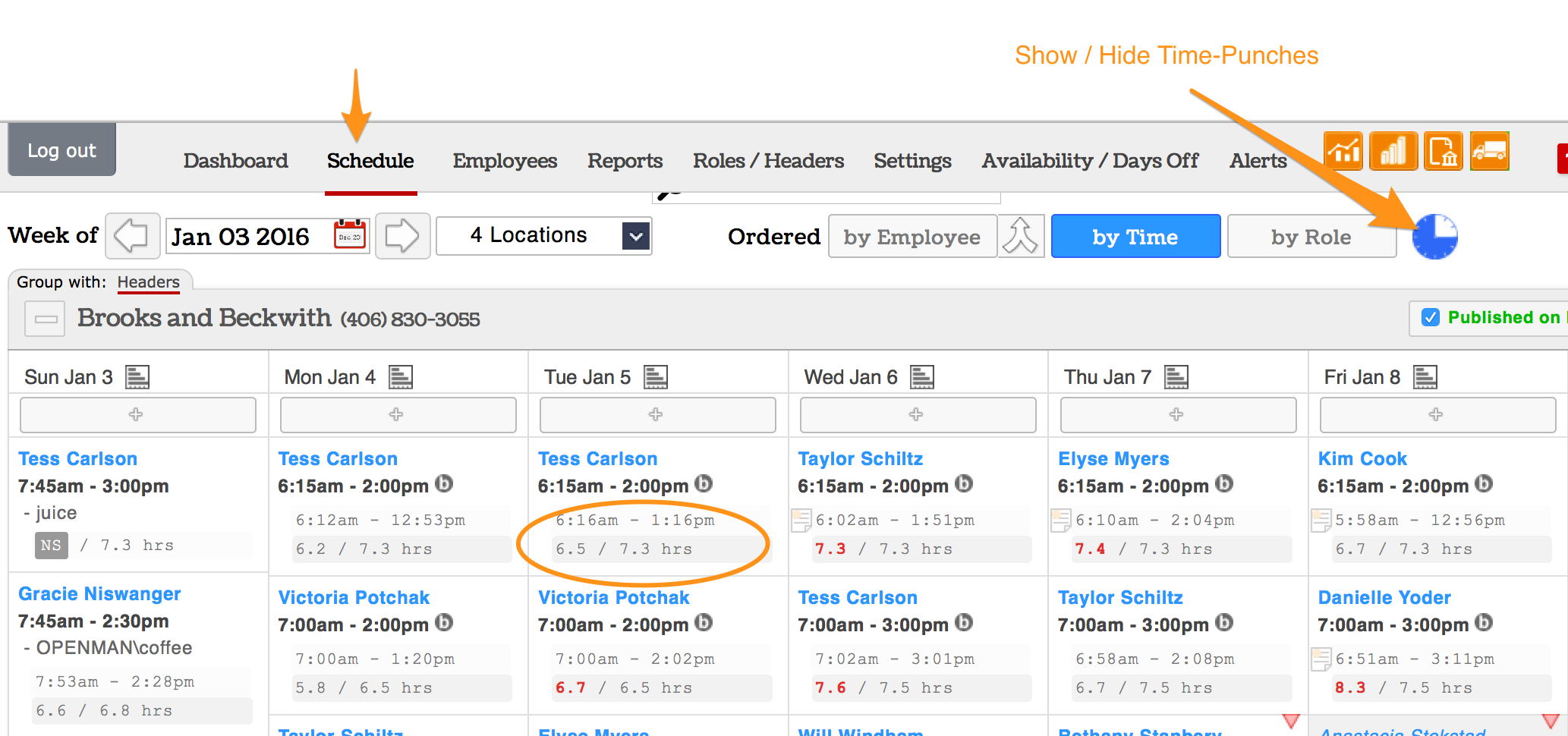 Add Time-Punches | SpotOn Teamwork Knowledge Base