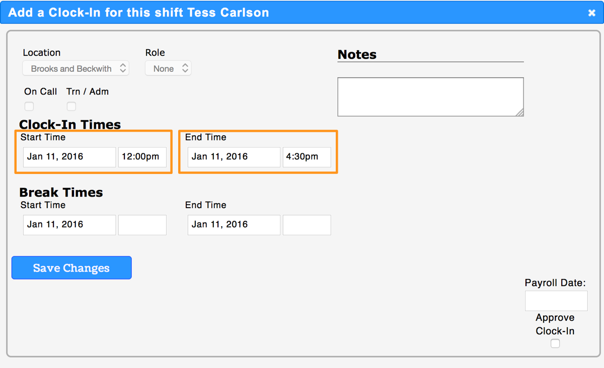 Add Time-Punches | SpotOn Teamwork Knowledge Base
