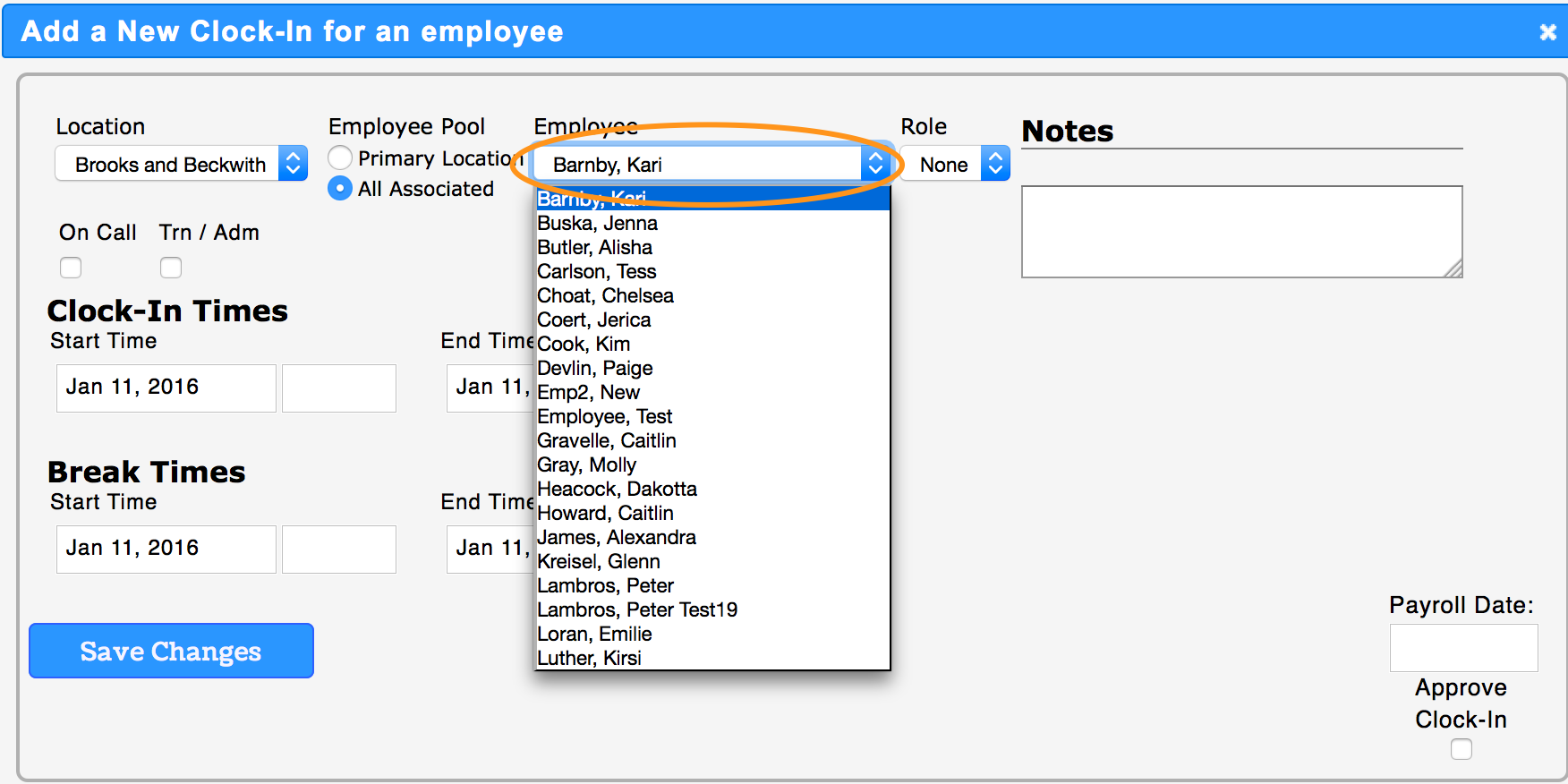 Add Time-Punches | SpotOn Teamwork Knowledge Base