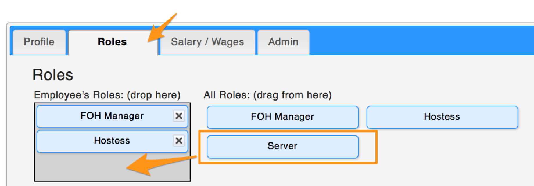 Manage Employee Role Settings | Dolce Software Knowledge Base