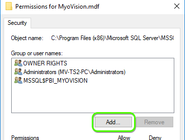 SQL Error Code 20 - Database not Attached | MyoVision Technical Support