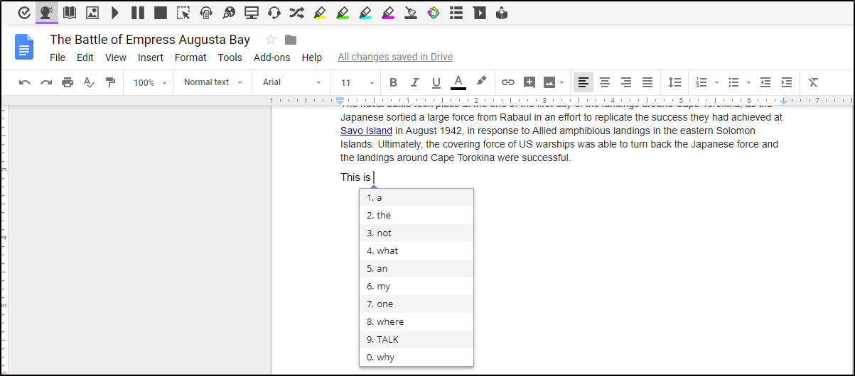 Windows keyboard shortcuts for Read&Write for Goog