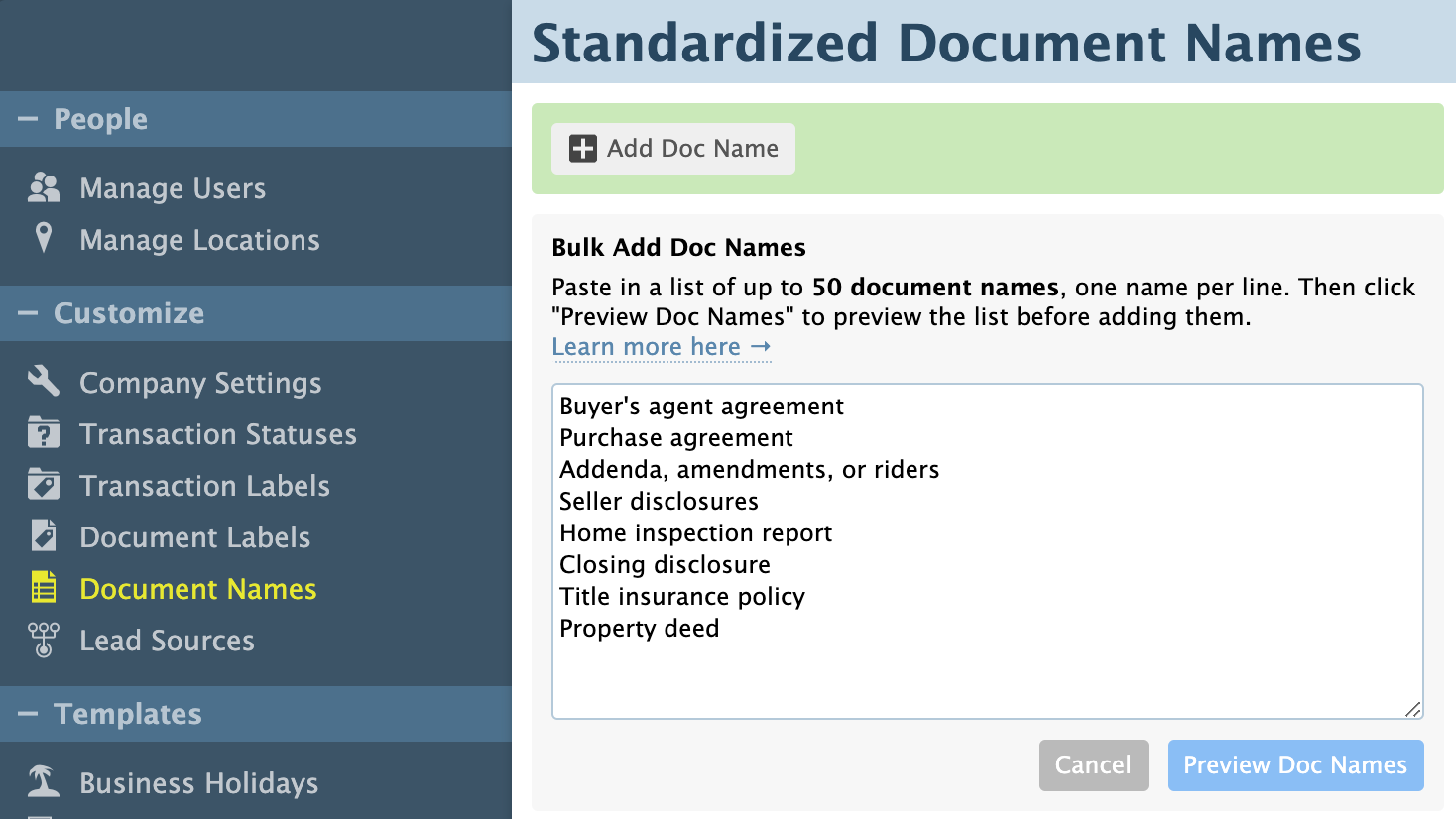 Standardized Document Names | Paperless Pipeline
