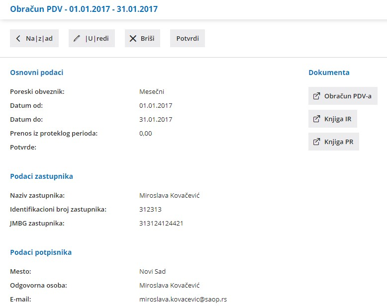 Obračun PDV | Minimax RS