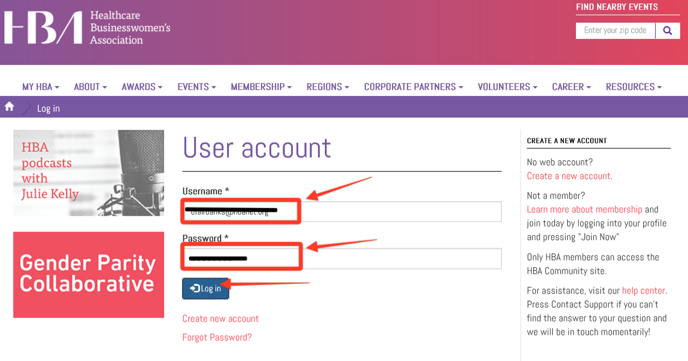 How to login to your HBA account | hbanet
