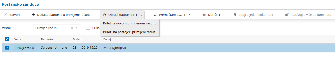 Prenos dokumenata u poštansko sanduče | Minimax RS