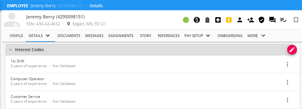 Beyond - Managing Employee Interest Codes | TempWorks Knowledge Base