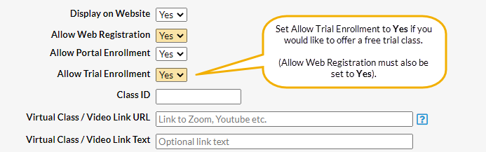 Trial Enrollment During Online Registration | Jackrabbit Help Center