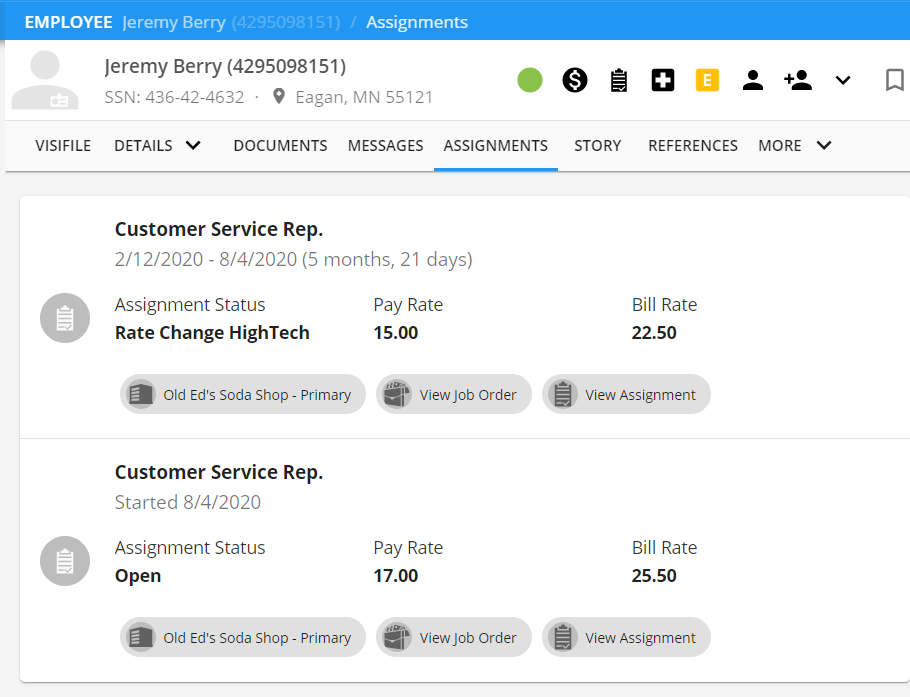Beyond - Extending an Assignment | TempWorks Knowledge Base