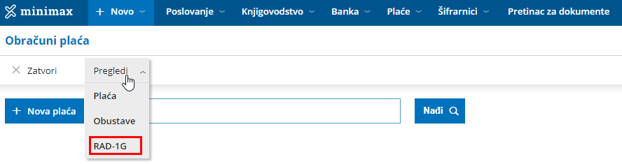 Obrazac RAD-1G | Minimax HR