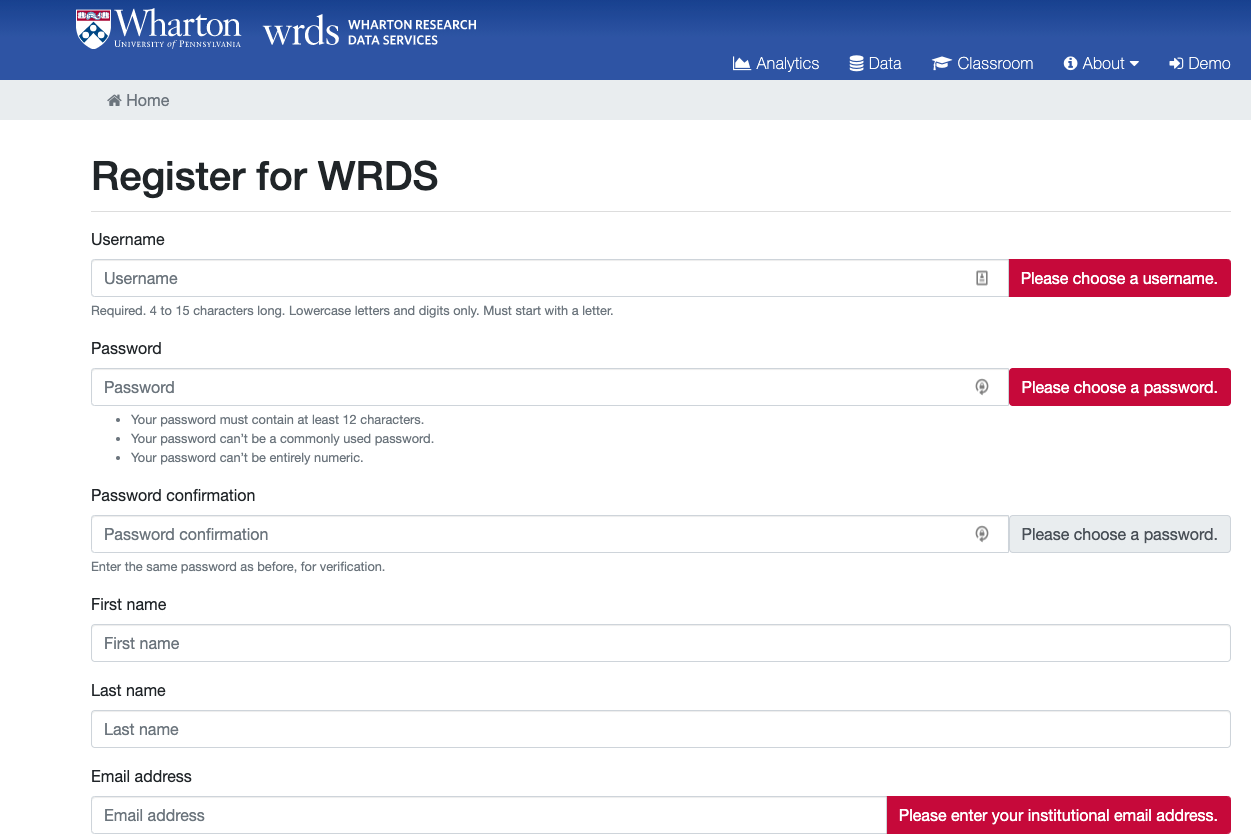 Accessing Wharton Research Data Services (WRDS) | Wharton Knowledge Base