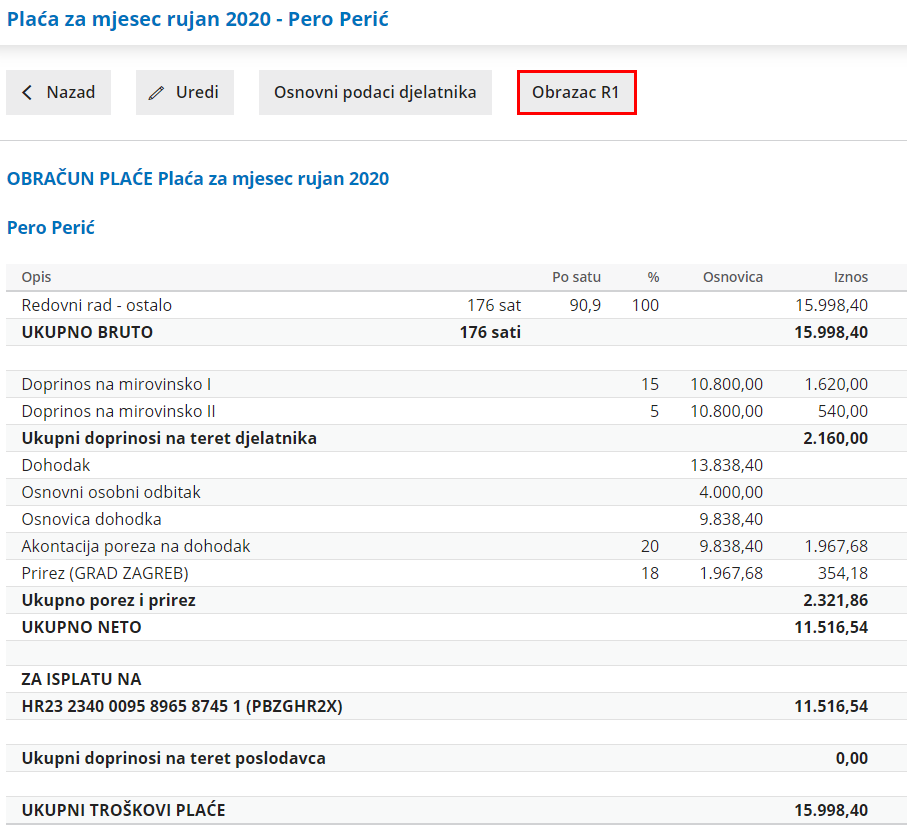 Potvrda o plaći (HZZO) - obrazac R1 | Minimax HR