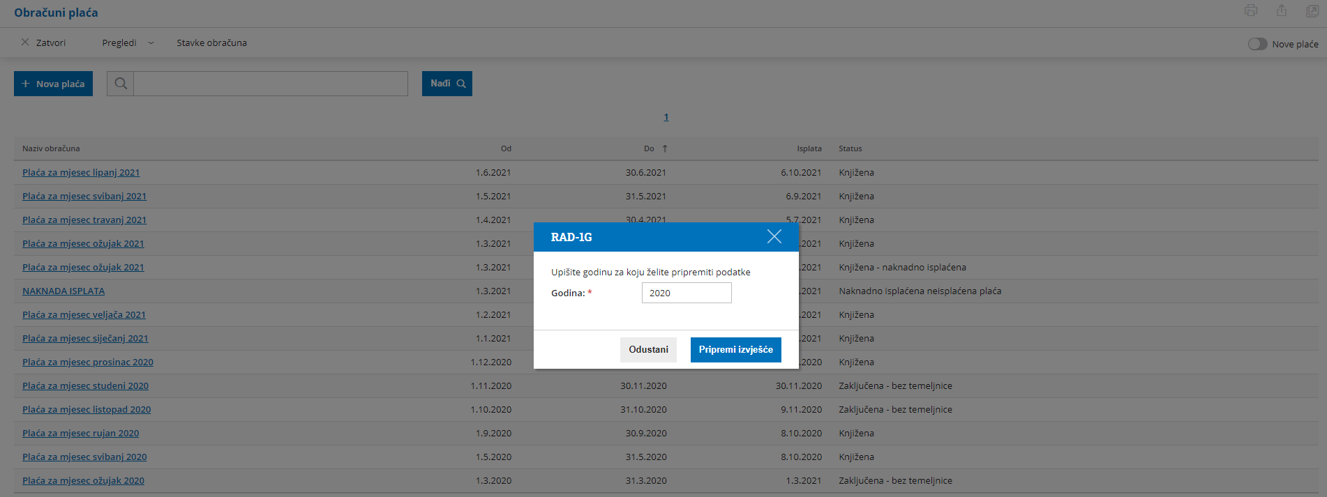 Obrazac RAD-1G | Minimax HR