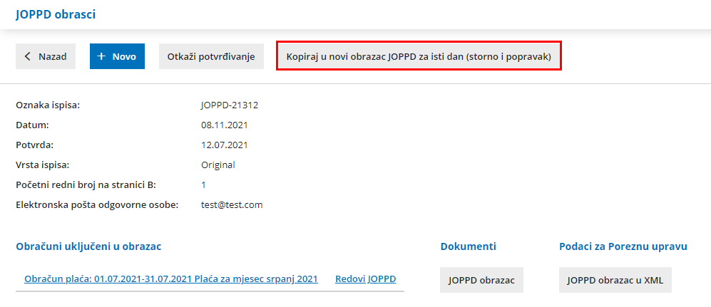 Kako zajedno sa stornom JOPPD obrasca napraviti i ispravak isplatne ...