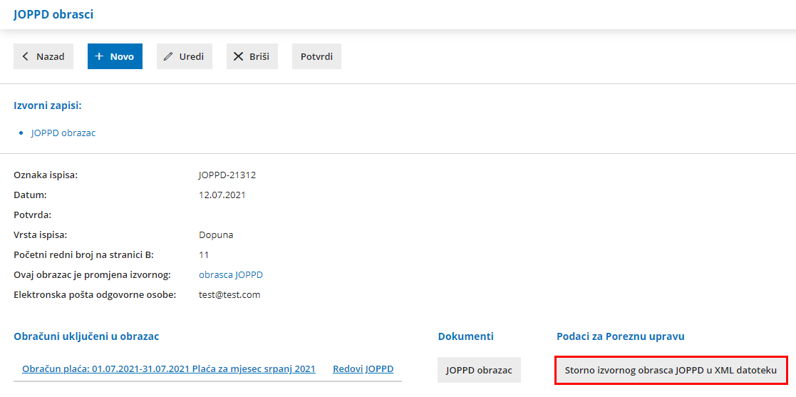 Kako zajedno sa stornom JOPPD obrasca napraviti i ispravak isplatne liste | Minimax HR