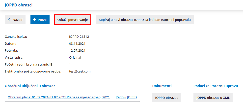 Kako zajedno sa stornom JOPPD obrasca napraviti i ispravak isplatne liste | Minimax HR