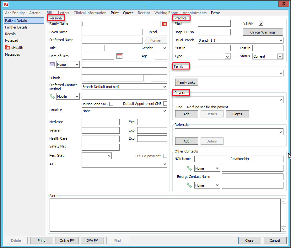 Register new patient | zedmed
