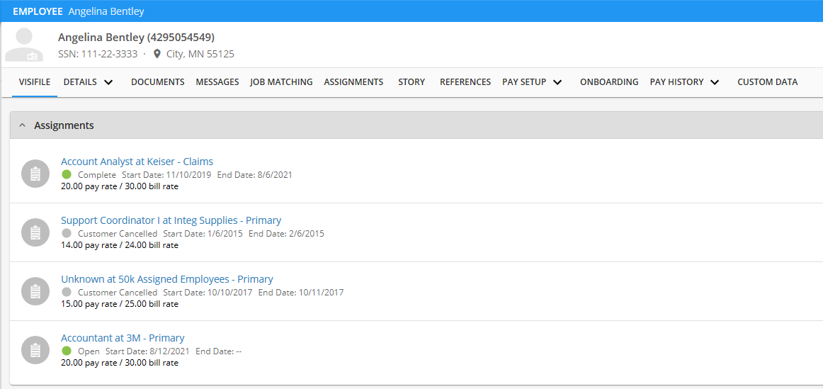 Beyond - Assignment Details Overview | TempWorks Knowledge Base