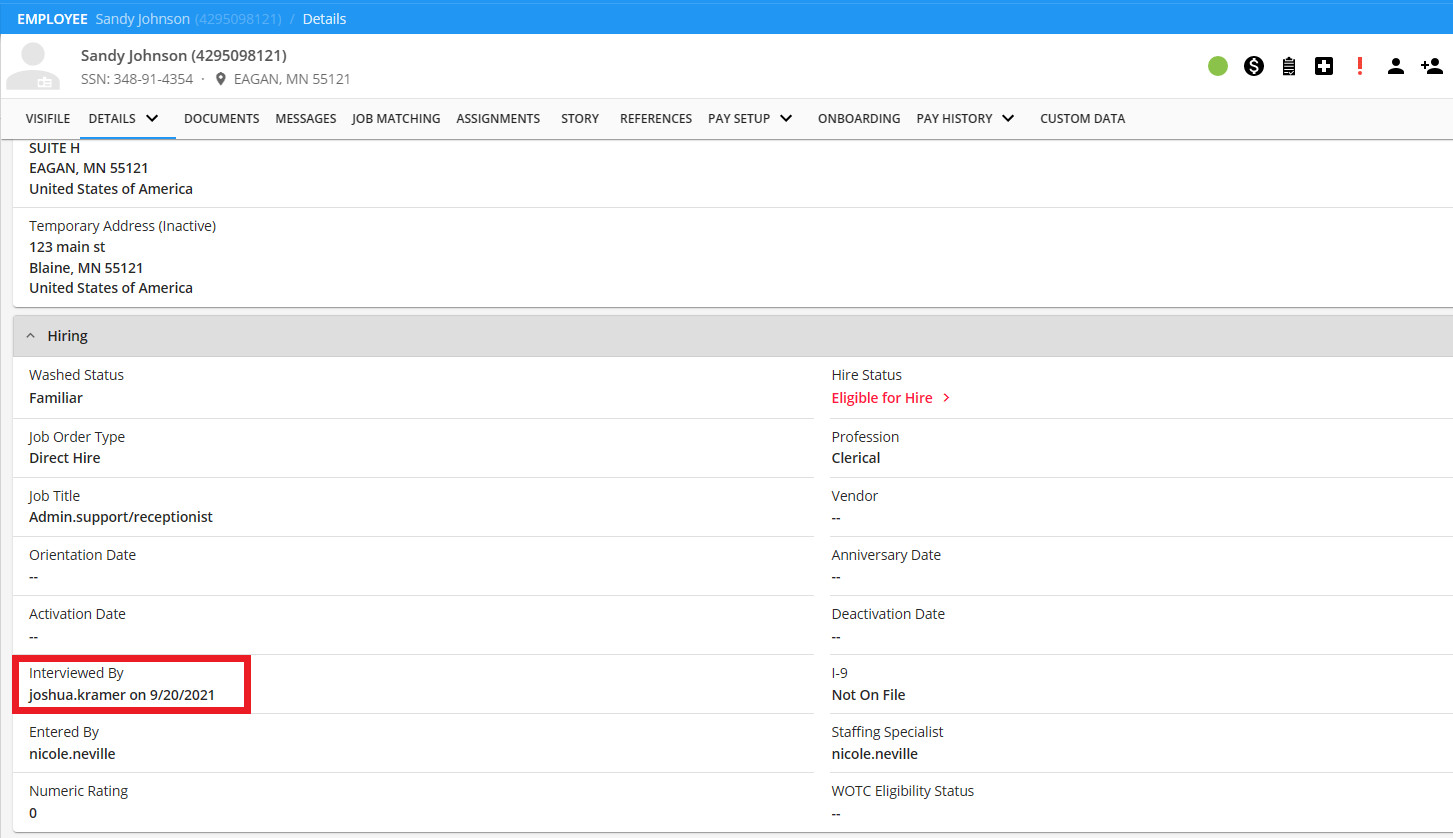 Beyond - Interview Questionnaire | TempWorks Knowledge Base
