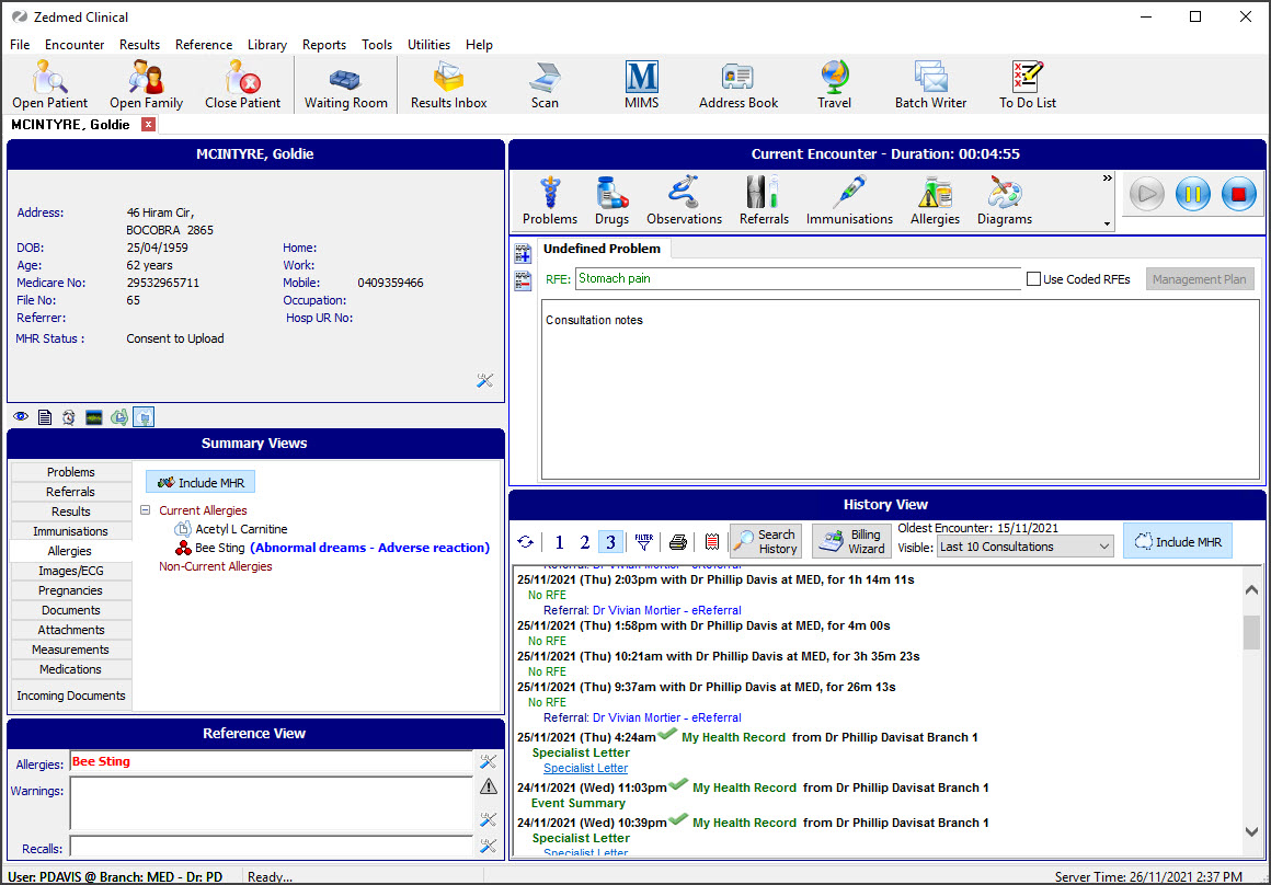Navigating Clinical Records | zedmed