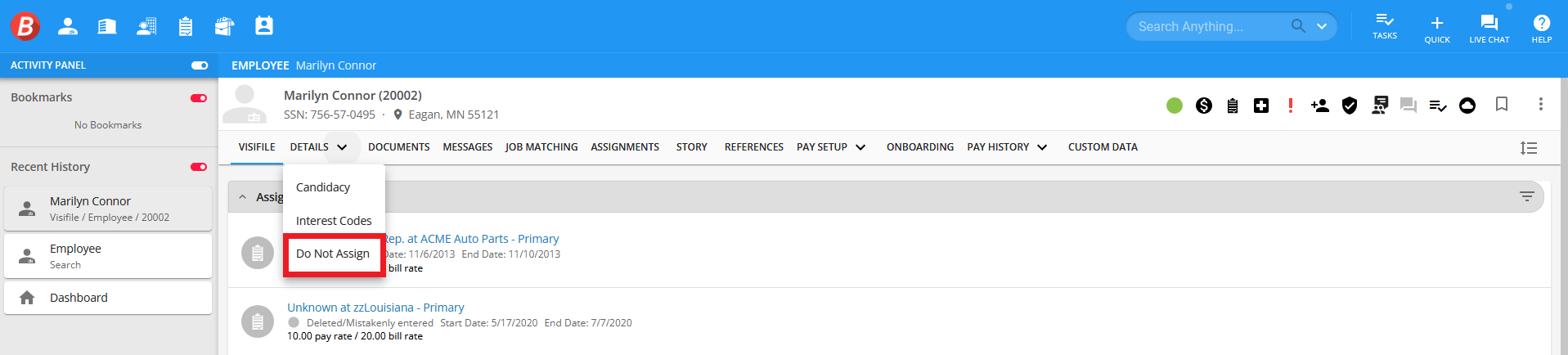 Beyond - Understanding Assignment Restrictions | TempWorks Knowledge Base