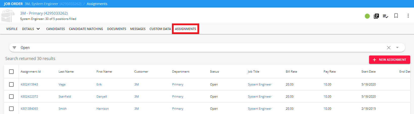 Beyond - How to Create an Assignment Record | TempWorks Knowledge Base