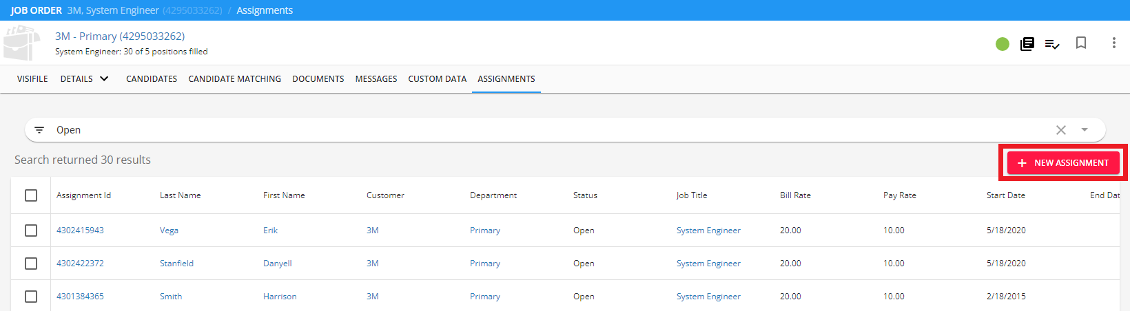 Beyond - How to Create an Assignment Record | TempWorks Knowledge Base