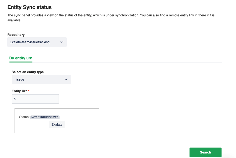 Entity Sync Status tab in Exalate Admin Console | Exalate Documentation
