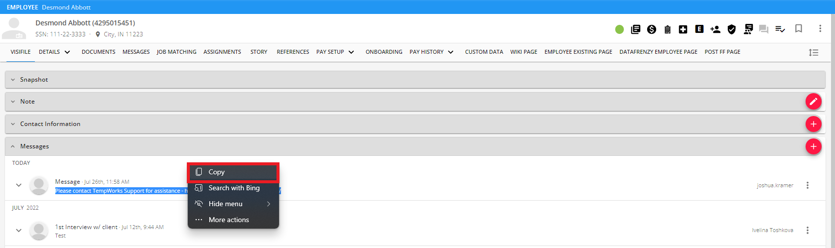 Beyond - Message Logging | TempWorks Knowledge Base