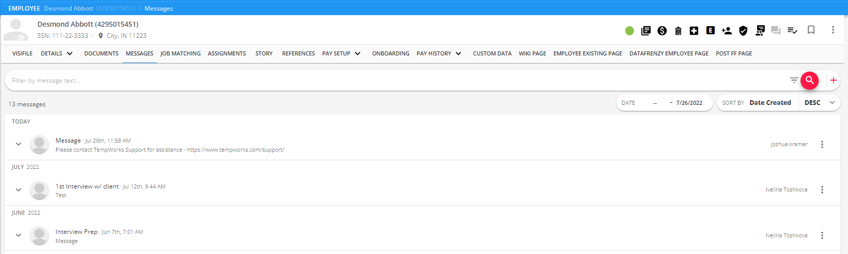 Beyond - Message Logging | TempWorks Knowledge Base
