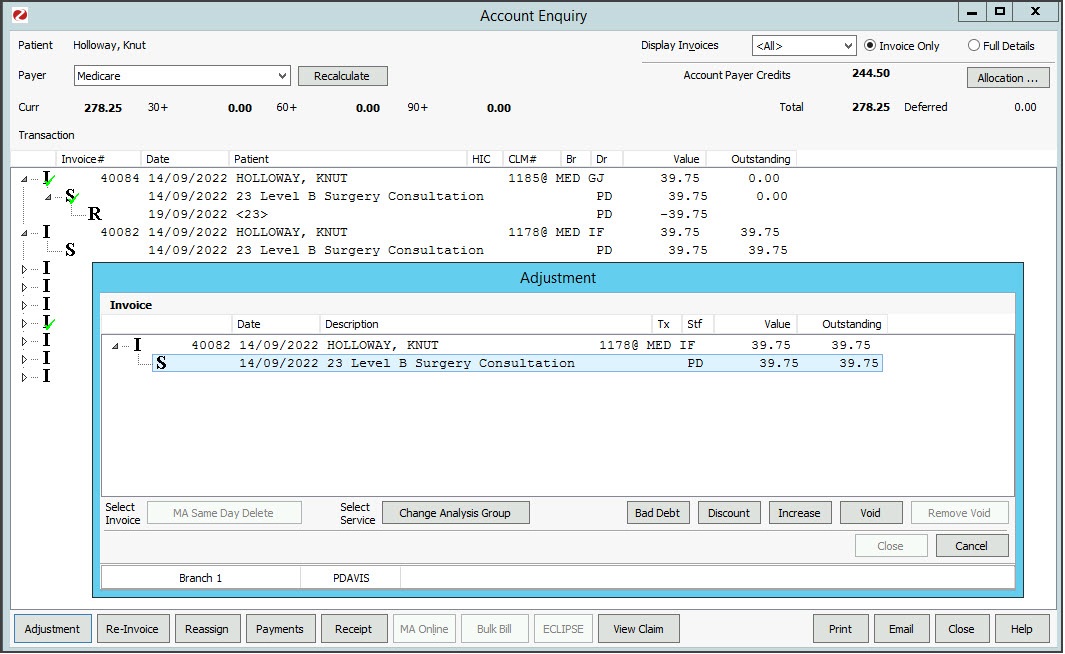 Account Enquiry guide | zedmed