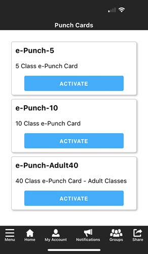 e-Punch Cards with the Jackrabbit Plus Mobile App | CLASS Help Center