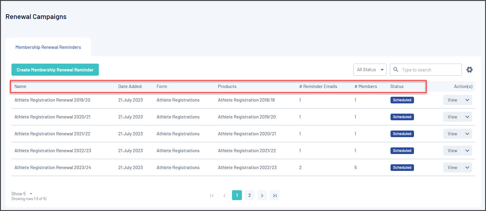 Renewal Campaigns | Overview | GameDay Help