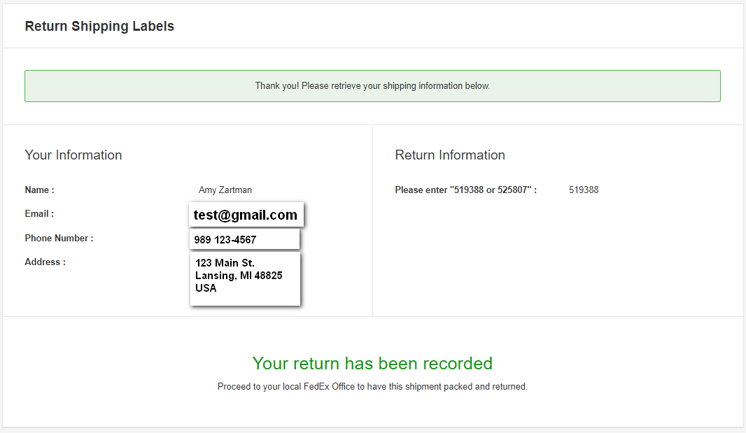 Return Label Request (US) | Qualfon Support