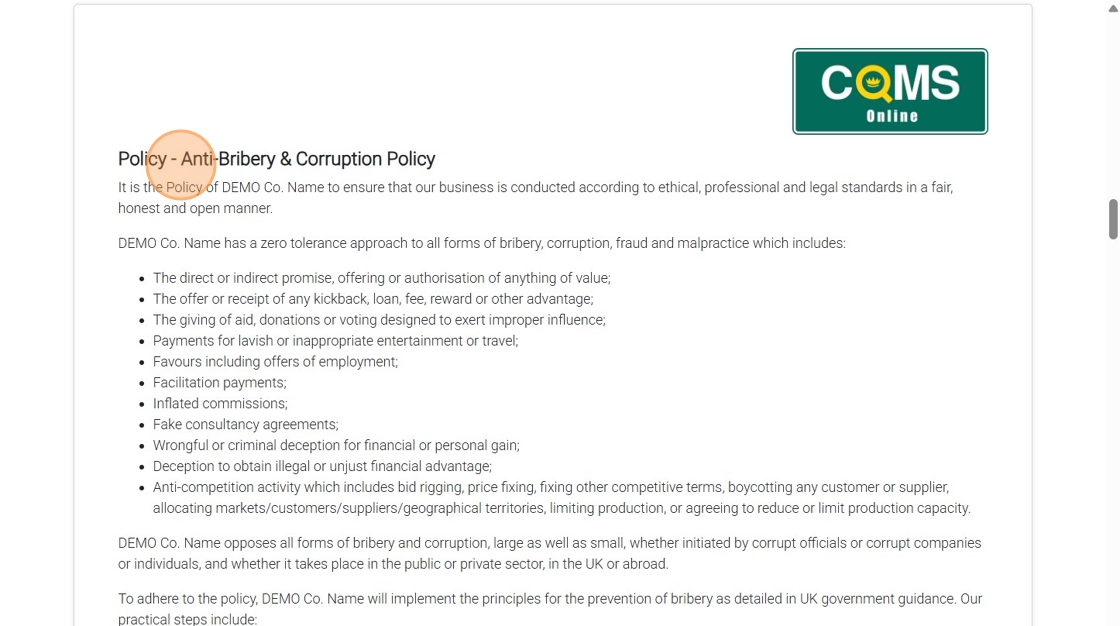 Policy Register | Worksmatic